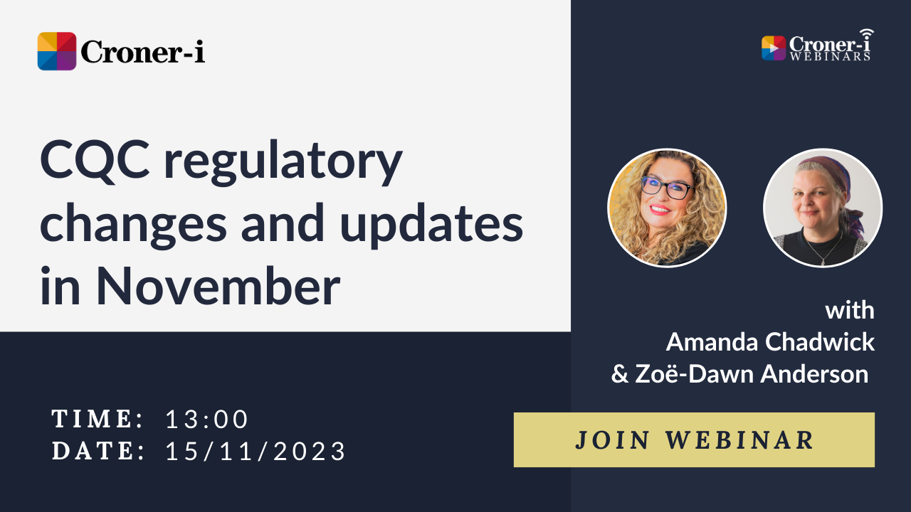 CQC regulatory changes and updates in November