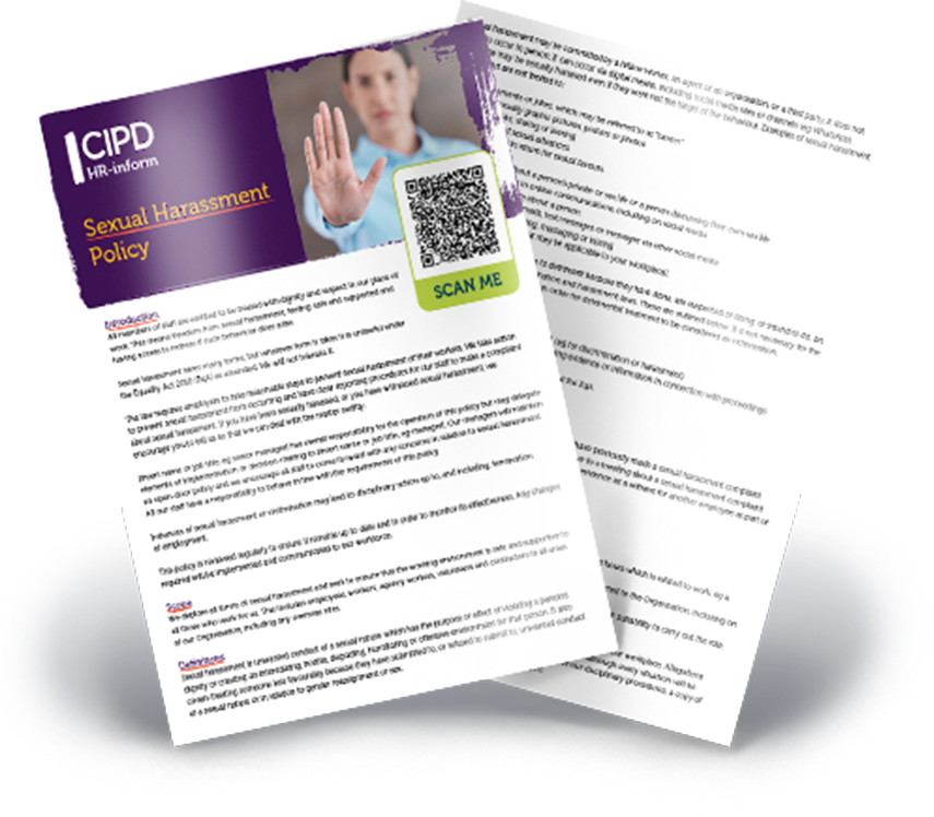 Sexual Harassment Policy | CIPD HR-Inform Pro